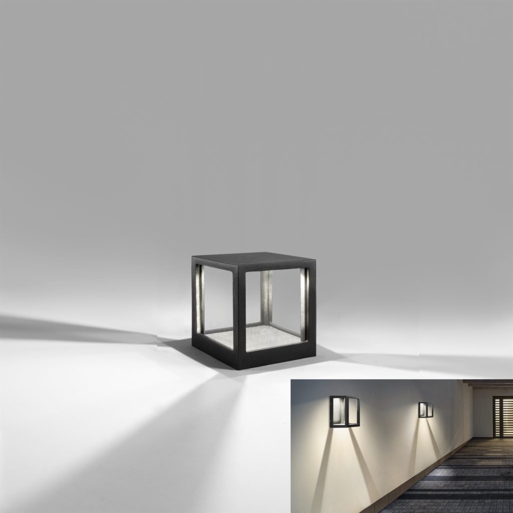 Design Außenlampe mit Licht und Schatten für eine tolle Atmosphäre